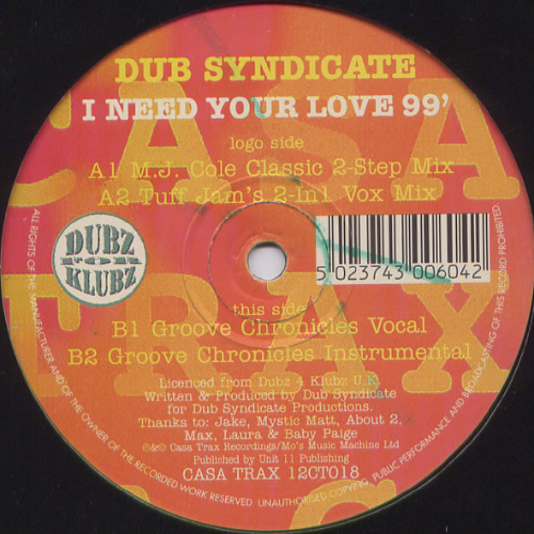 Stream Dub Syndicate - I Need Your Love (MJ Cole Mix) by Lewis Hirst | Listen online for free on ...