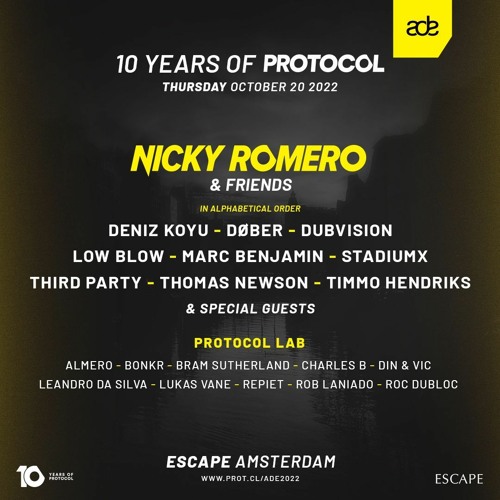 Stream Roc Dubloc - ADE 2022 - 10 Years Of Protocol - Escape, Amsterdam ...
