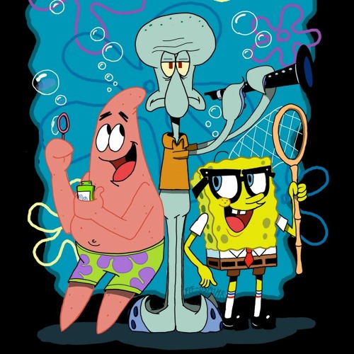 Squidward And Spongebob And Patrick
