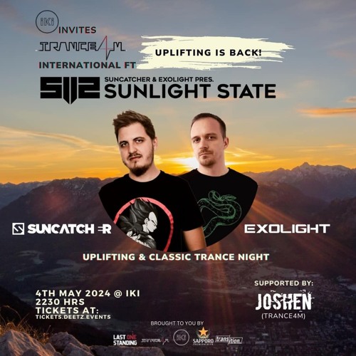 Stream Suncatcher & Exolight @ TRANCE4M International, IKi, Singapore ...