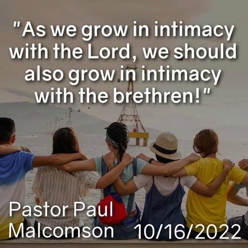 Stream As we grow in intimacy with the Lord, we should also grow in ...