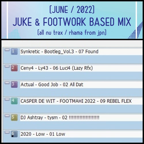 Stream [June 2022] Juke & Footwork Based Mix [all nu trax] by rhama jpn ...