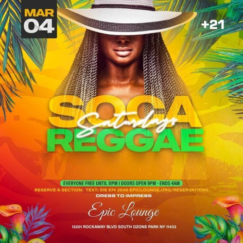 Stream REGGAE SOCA SATURDAY'S 3/4 @EPIC LOUNGE FT (@DJTECHXII X ...