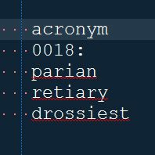 Stream acronym-0018: parian - retiary - drossiest by prd | Listen ...