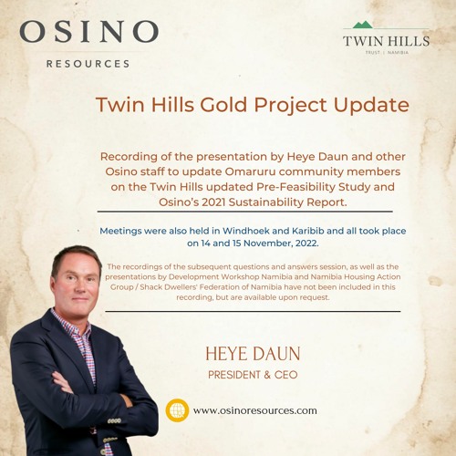 Stream episode Heye Daun - Pre-Feasibility Study Presentation - Omaruru ...