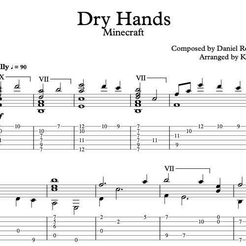 Stream Minecraft - Dry Hands (classical guitar solo) by KyleGrayYoung ...