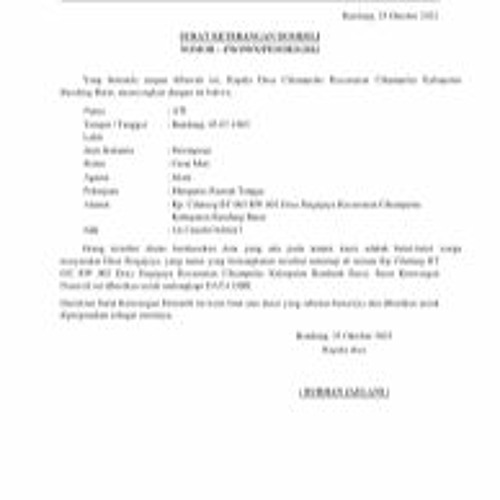 Stream Download Surat Keterangan Domisili dari RT: Solusi untuk Membuat ...