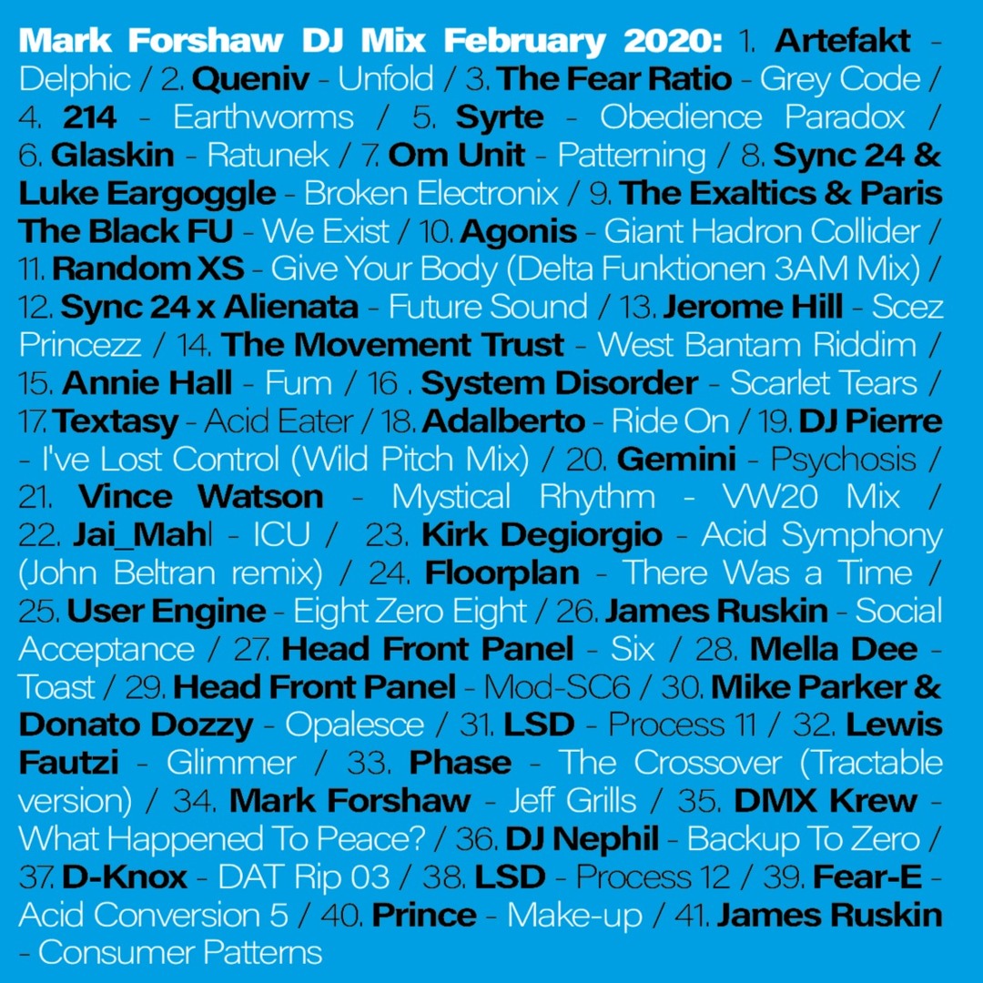 Stream Mark Forshaw DJ Mix Feb 2020 by Mark Forshaw | Listen online for ...