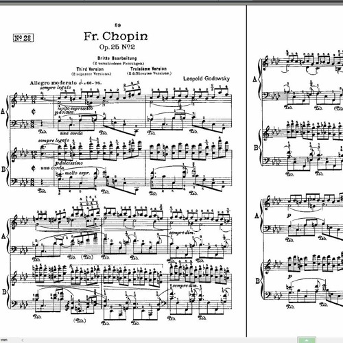 Stream Godowsky: Study No. 28 B on Chopin Op.25 - 2 [Ver.3B R.H. in Oct.]. K.B.Bach & P.L.Eide ...