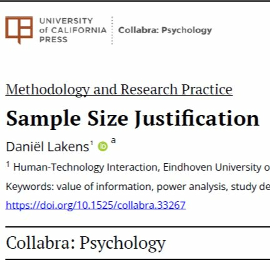 Stream episode Sample Size Justification By Daniel Lakens by Lakens podcast | Listen online for ...