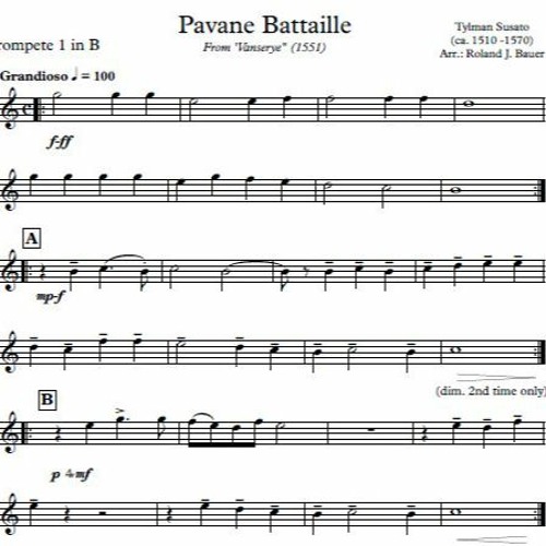 Stream Renaissance Dance - Pavane 'La Bataille' by free sheet music ...