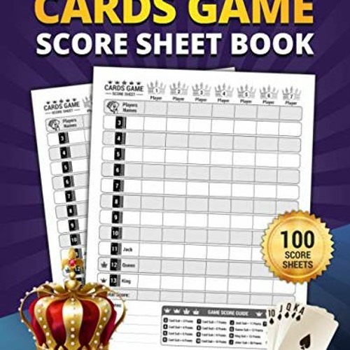 Stream Cards Game Score Sheet Book, Elegant Large Score Sheets For ...