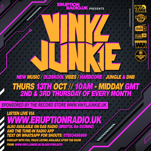 Stream Episode 29 - Vinyl Junkie - Eruption Radio Podcast - 13/10/2022 ...