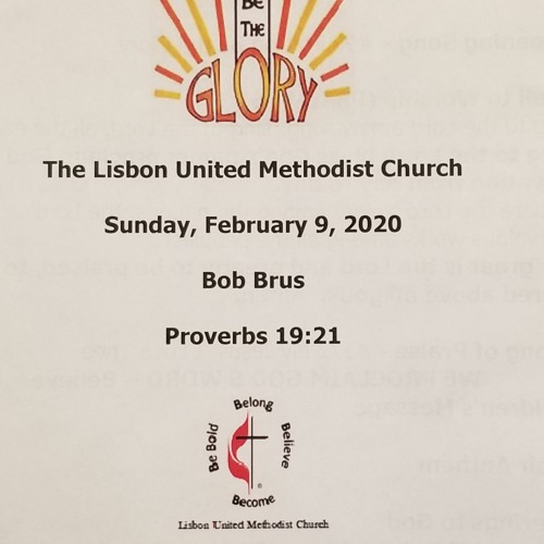 Stream Sermon - February 09, 2020 - Bob Brus - Lisbon United Methodist ...