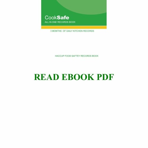 Stream PDF READ Cooksafe ALL IN ONE record keeping book: 3 months of ...
