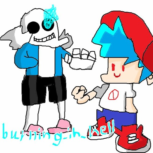 Stream fnf indie cross vs sans burning in hell by ♦ Starcatcher GF ♦ ...