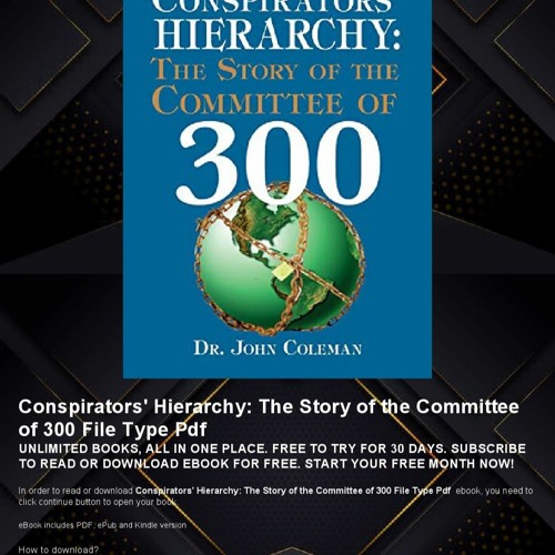 Stream R.e.a.d [Epub] Conspirators' Hierarchy: The Story of the ...