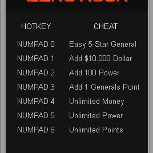 Stream Command Conquer Generals Zero Hour Trainers from Tamara Hunt ...