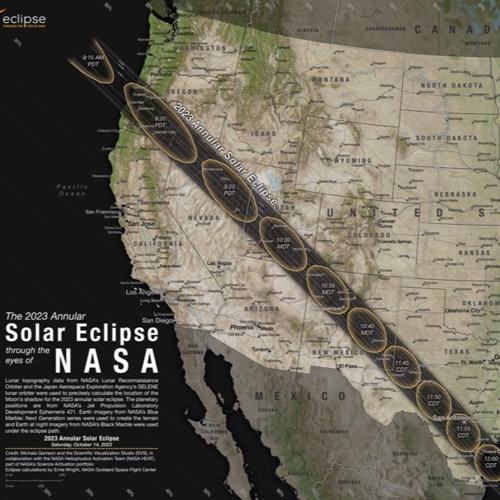 NASA SVS The 2023 And 2024 Solar Eclipses: Map And Data