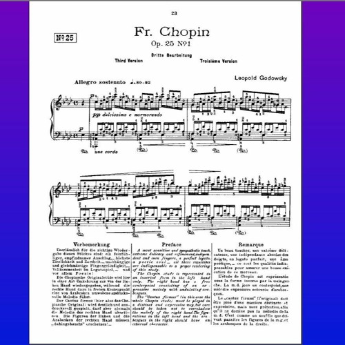Stream Godowsky: Study No. 25 On Chopin Etude Op.25 No.1 'Aeolian'. K.P.Bach&P.L.Eide 1998. Rec ...