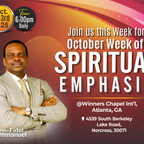 Stream WOSE, October 1, 2025. DAY 1: WEEK OF SPIRITUAL EMPHASIS, Pastor ...