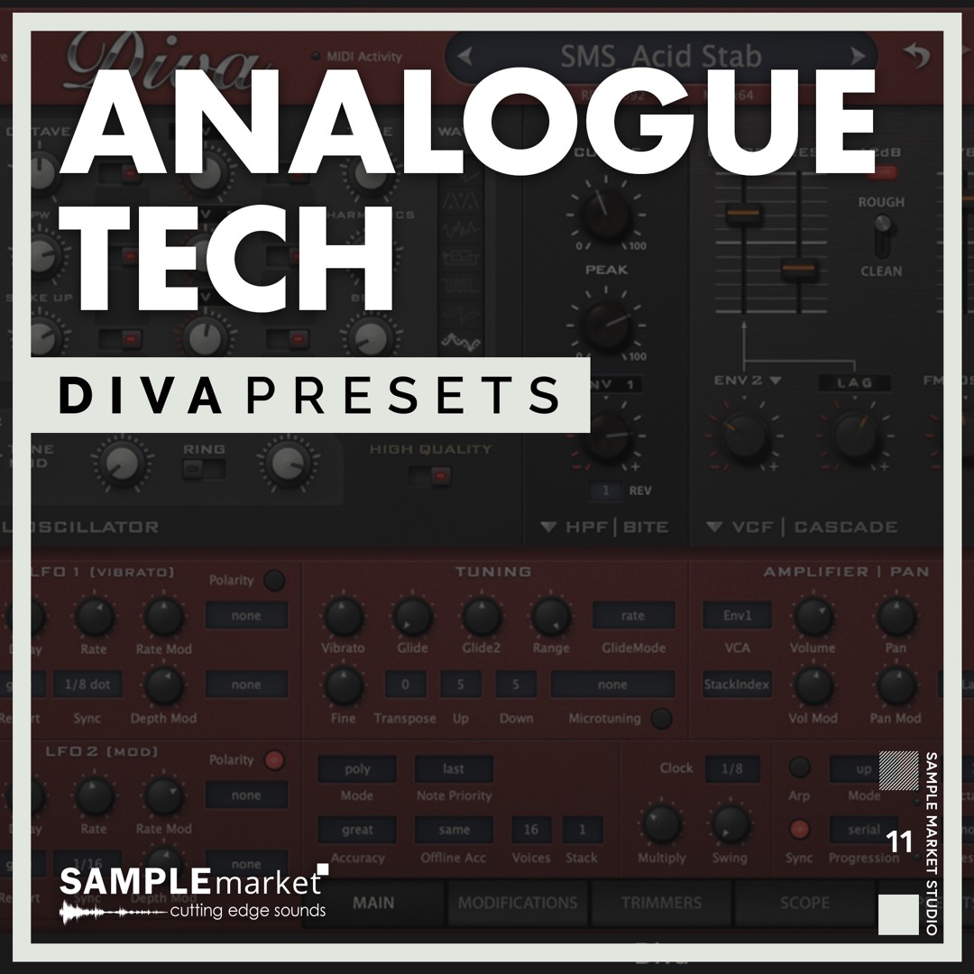 Stream SM Studio - Analogue Tech - Diva Presets by Sample Market | Listen online for free on ...