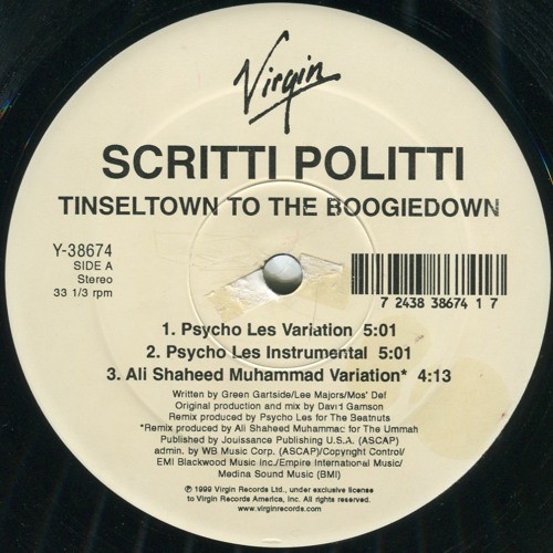 Stream Scritti Politti - Tinseltown To The Boogiedown (Ali Shaheed ...
