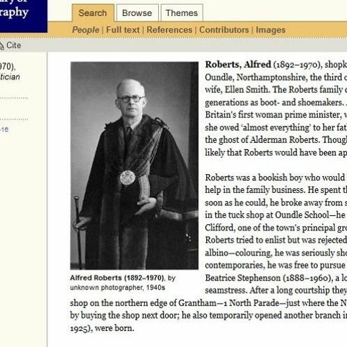 Stream episode Alfred Roberts (1892-1970), grocer and father of ...