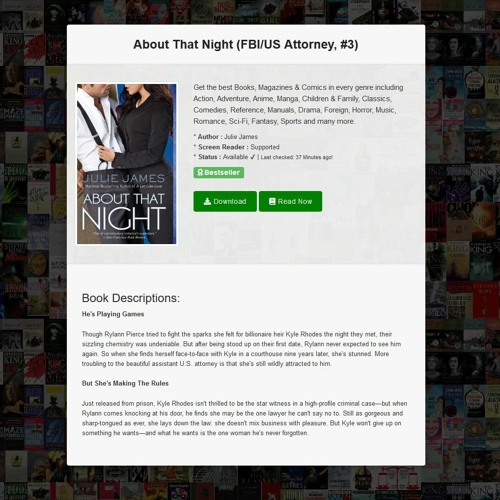 Stream Download [PDF] Book About That Night by Julie James from Hill187 ...