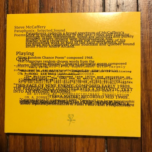 Stream Steve McCaffery "Terra Mater" by Crisis of Taste / We Are One ...