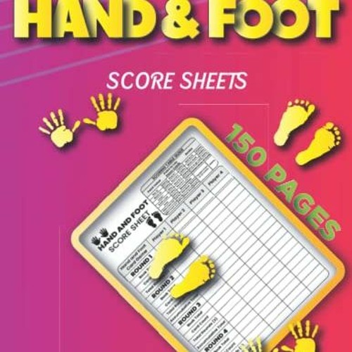 Stream Hand and Foot Score Sheets, 150 Large Print Games Hand and Foot ...