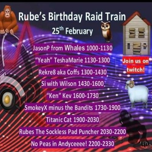 Stream Rubes Birthday Raid Train Mix by JasonP | Listen online for free on SoundCloud