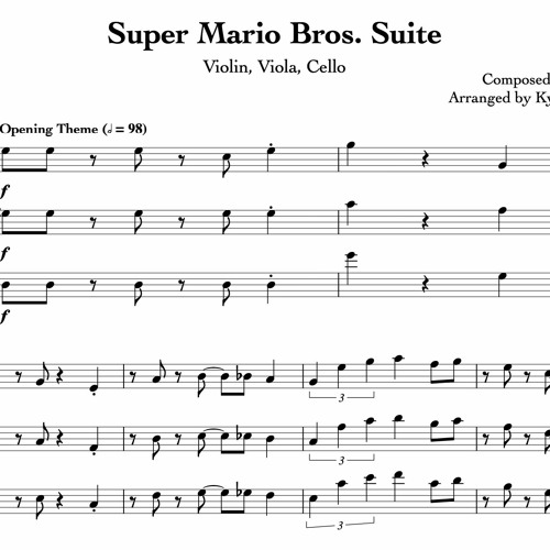 Stream Super Mario Bros. Suite (Violin, Viola, Cello) by KyleGrayYoung ...