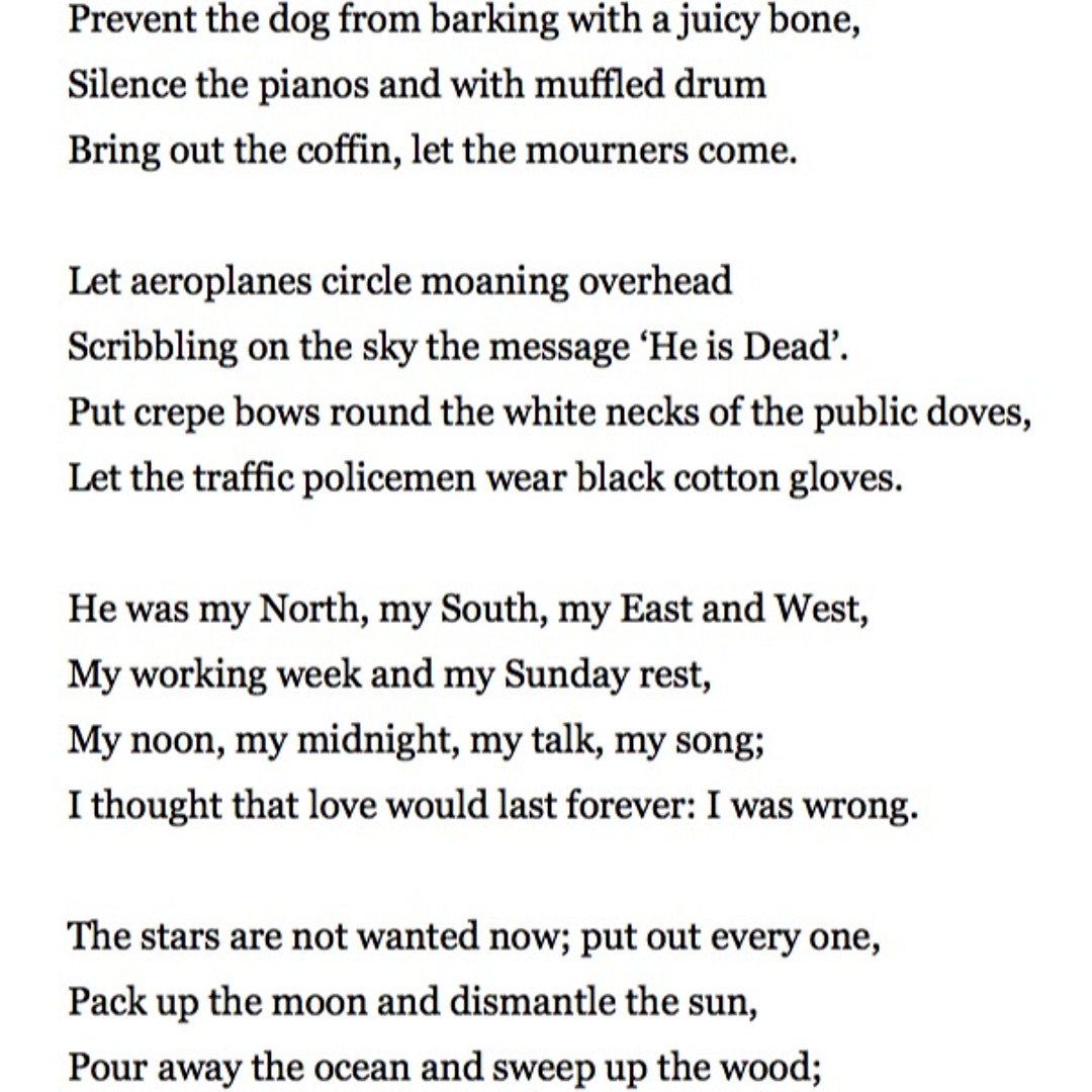 Stream 465 Funeral Blues by W H Auden by Samuel West #PandemicPoems ...