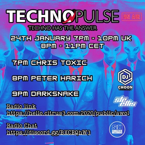 Stream Darksnake Special Techno "Techno Pulse Exclusive Set 19" AWOL Radio 24.1.2024 by ...