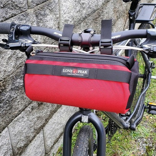 Stream Shop Now Barrel Bike Handlebar Bag at Lone Peak Packs by Lone ... Stream Shop Now Barrel Bike Handlebar Bag at Lone Peak Packs by Lone ...