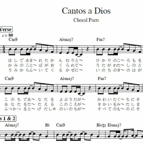 Stream Cantos A Dios (Choral parts by Takatora Abe 安部隆虎) by Yaxkin ...