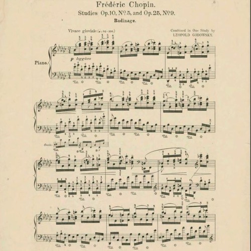 Stream Godowsky: Badinage. Study 47 on Chopin Etudes Op.10-5 & 25-9 combined. K.P.Bach & P.Eide ...
