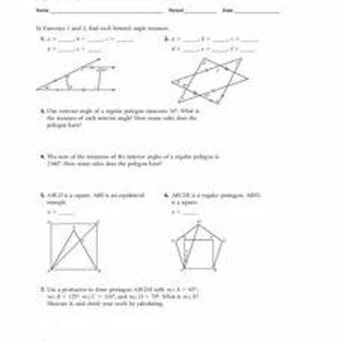 Stream Lesson 5 1 Polygon Sum Conjecture Worksheet Answers By Tiffany Taylor Listen Online For