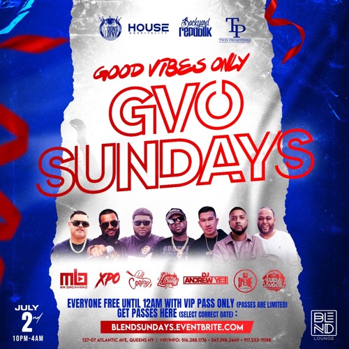 Stream GVO Sundays Ft Dj Speede & Supa Pudgie At Blend Lounge 7.2.23 by ...