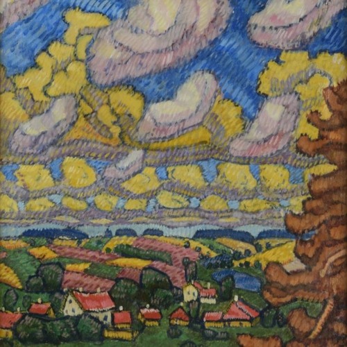 Stream Villem Ormisson. Maastik majadega. 1919 by Eesti Kunstimuuseum ...