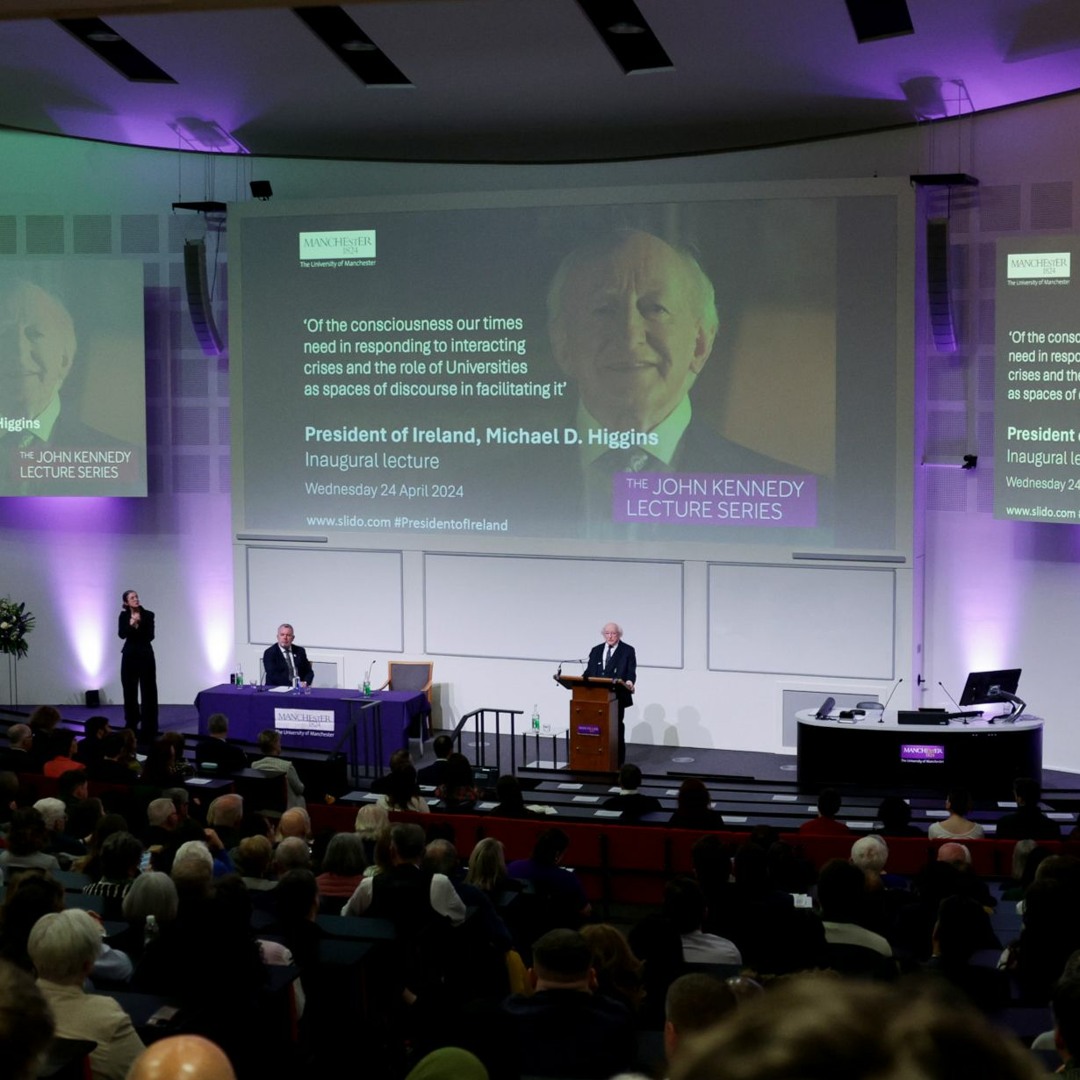 Stream President Higgins delivers inaugural Lecture of the John Kennedy ...