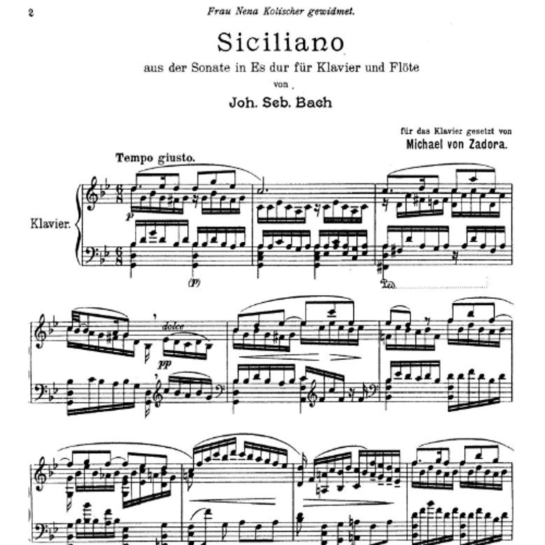 Stream Bach-Zadora: Siciliano. BWV1031. Leonid Kreutzer 1928 on Duo-Art ...