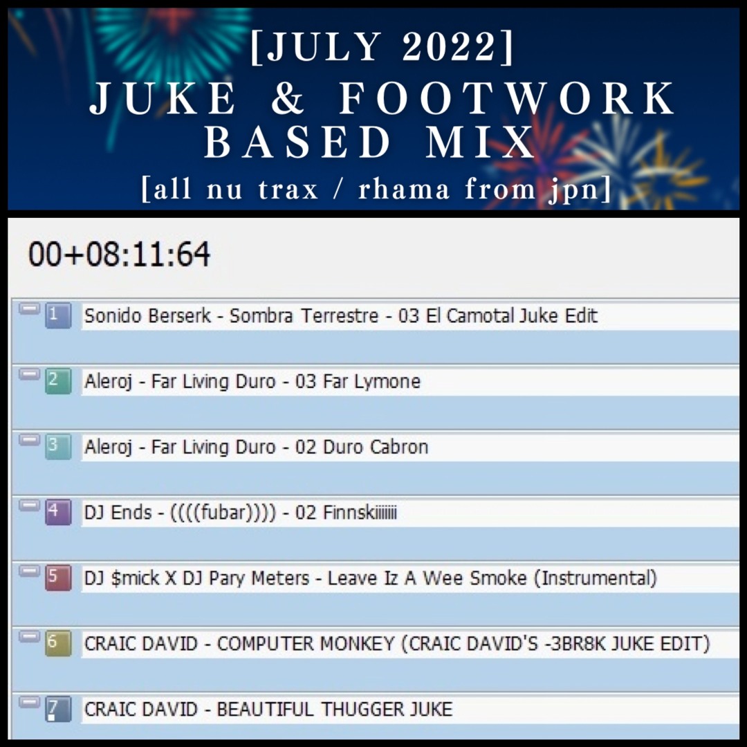 Stream [July 2022] Juke & Footwork Based Mix [all nu trax] by rhama jpn ...