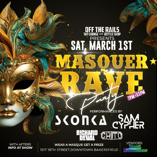 Stream Masquer-Rave at Off the Rails live 3-1-25 with Skonka, Richard Deval, Sam Cypher & Chito ...