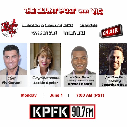 Stream THE BLUNT POST with VIC: Guests Congresswoman Jackie Speier ...
