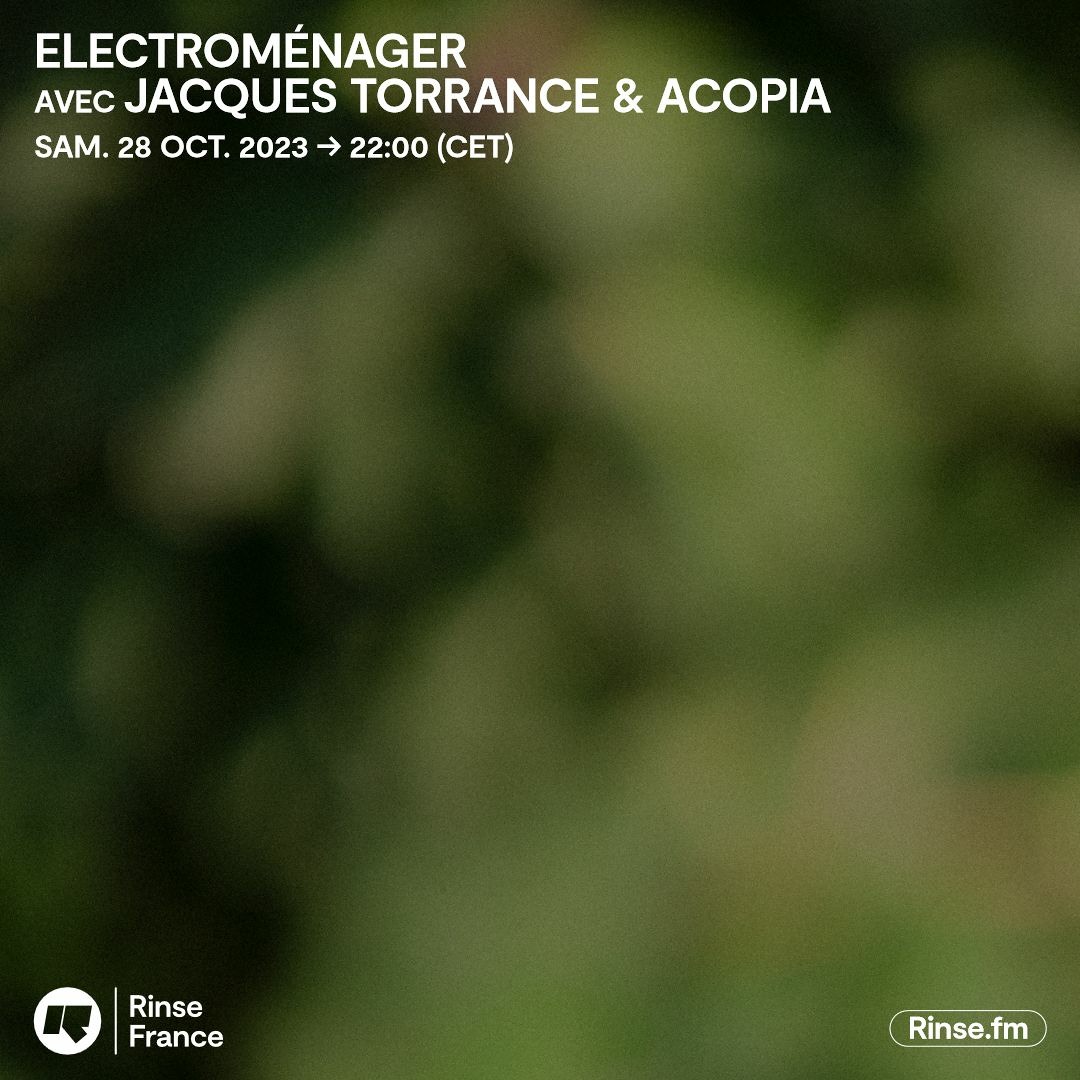 Stream Electroménager avec Jacques Torrance & Acopia - 28 Octobre 2023 ...