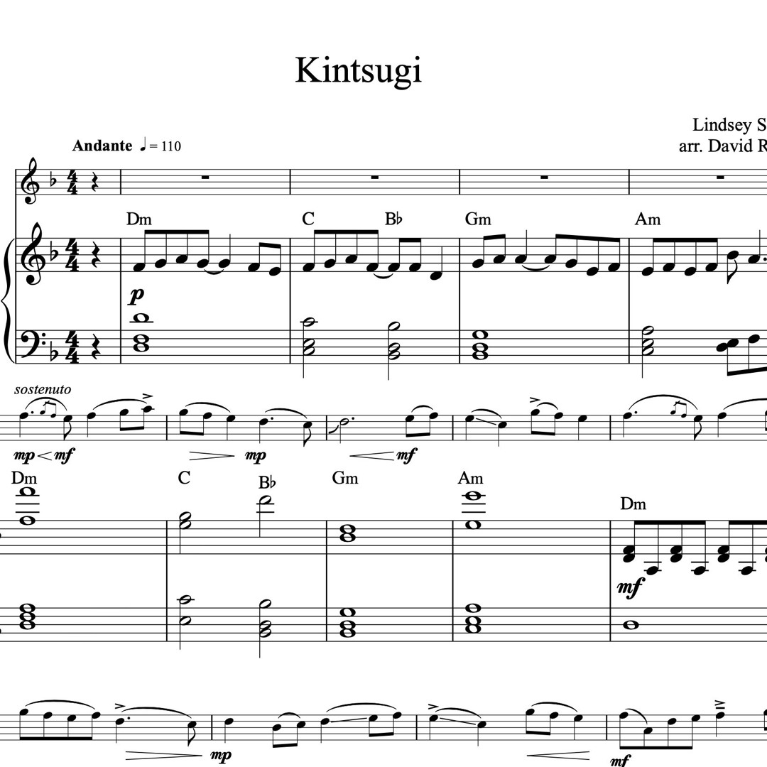 Stream Kintsugi Piano Accompaniment Sample by Lindsey Stirling Sheet ...