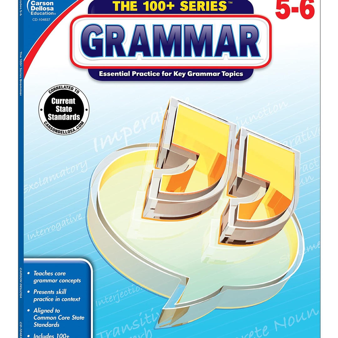 Stream [EBOOK] Carson Dellosa | Grammar Resource Workbook | 5th–6th Grade, 128pgs (The 100 ...