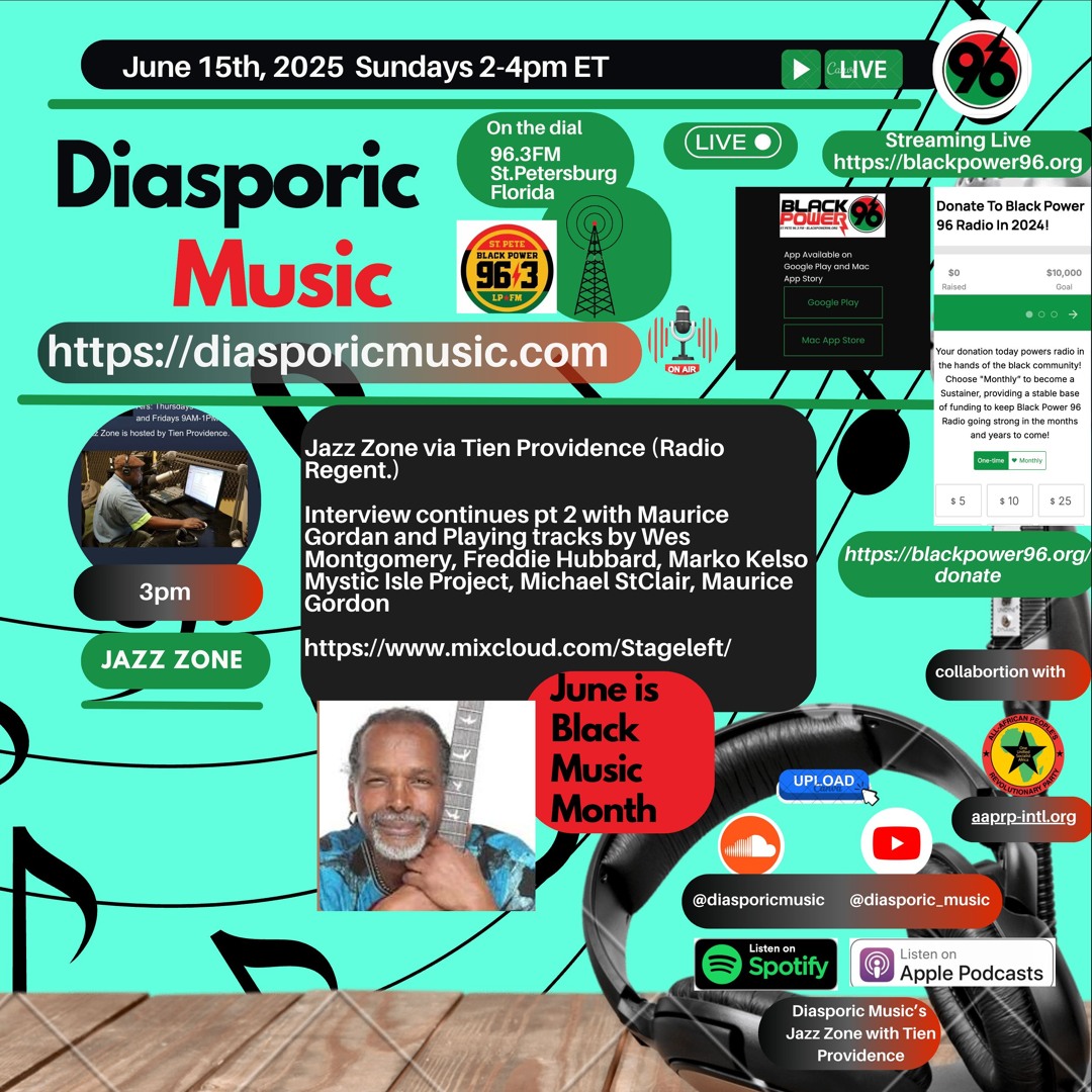 Stream 2025-06-15 Jazz Zone 3pm by Diasporic Music | Listen online for ...